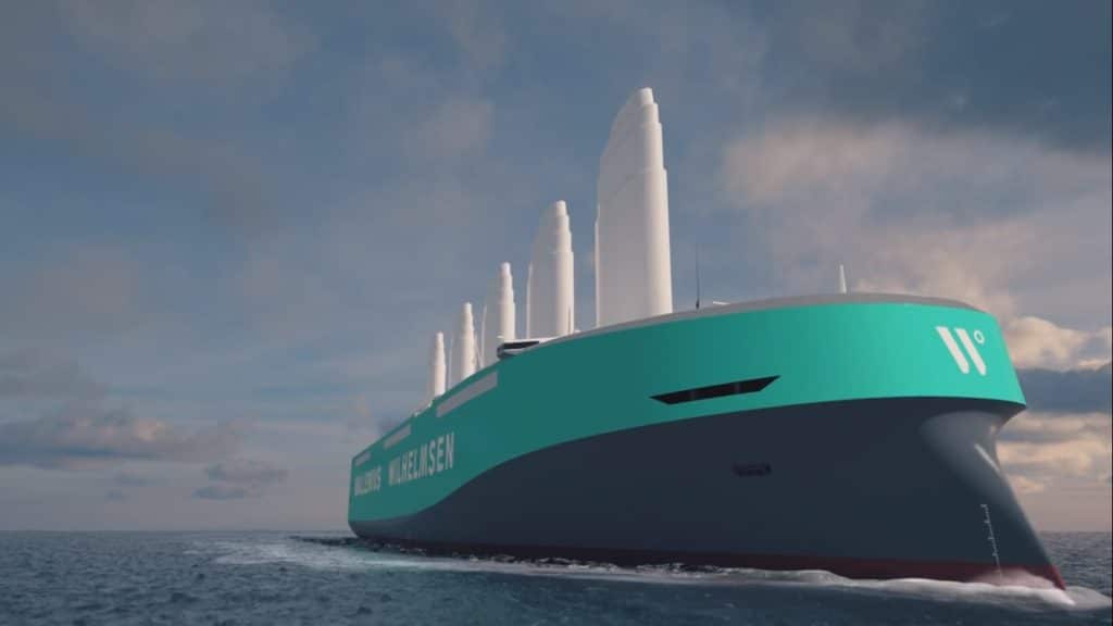El primer barco Ro-Ro propulsado a viento navegará desde 2025